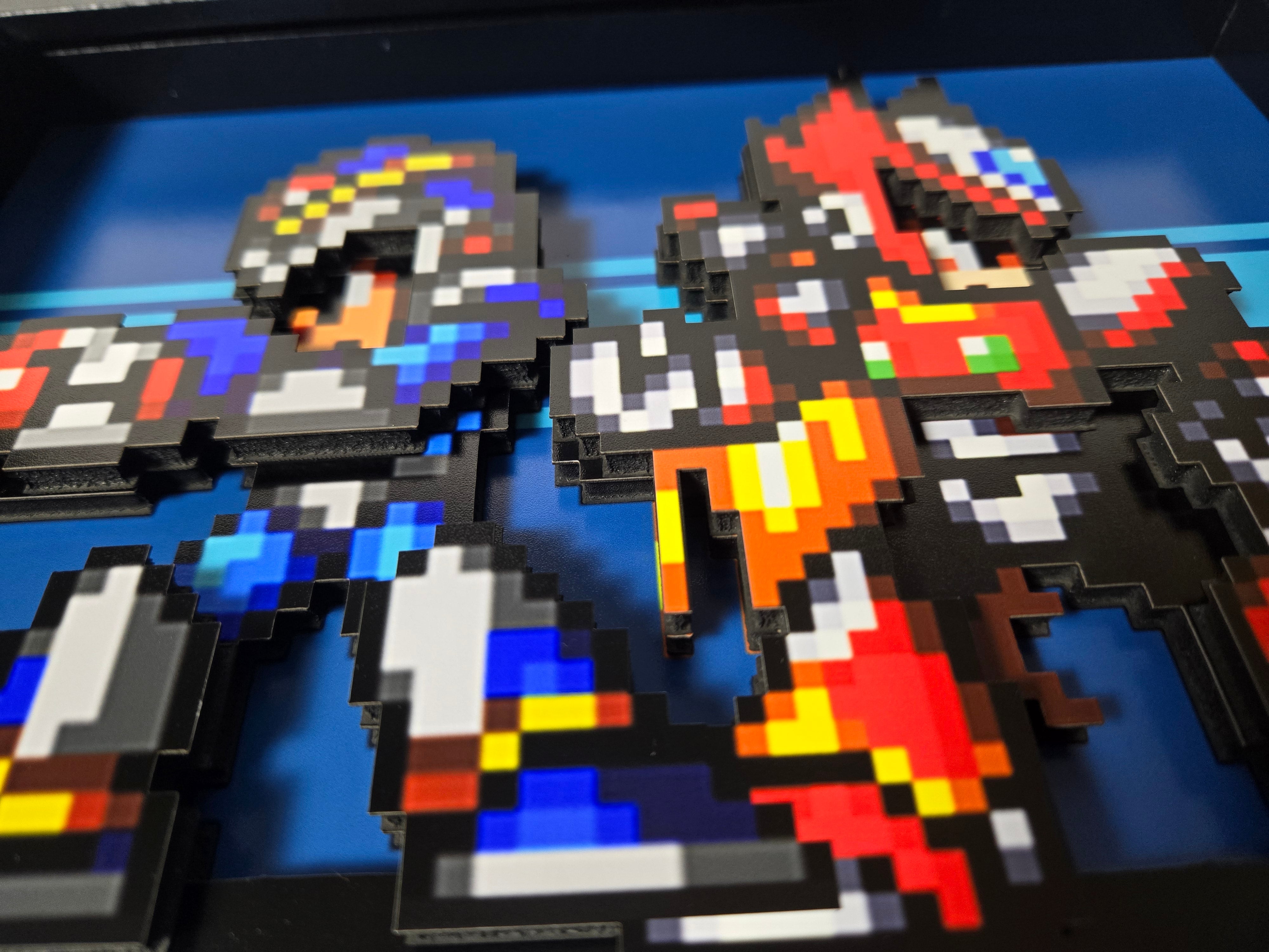 Mega Man X - Zero and Mega Man - 8x10 3D Shadow Box! – Cre8-Bit Designs