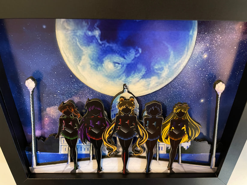 Sailor Moon - Moon Castle 8x10 3D Shadow Box! Optional Light-up Versio ...